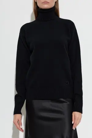Dolce & Gabbana Wool Turtleneck With Embroidered Logo