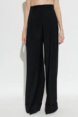 Dolce & Gabbana Formal Wool Wide-leg Trousers By