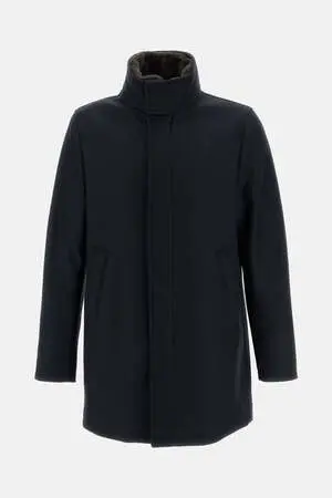 Herno Ecowool + Light Faux Fur Coat - Multicolor