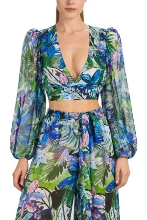 AYJE Flowers Anemon Tee Top - Blue