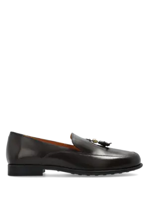 TOD'S Leather Loafers With Tassel By - Brown