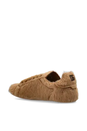Dolce & Gabbana Fur-trimmed Low Top Sneakers