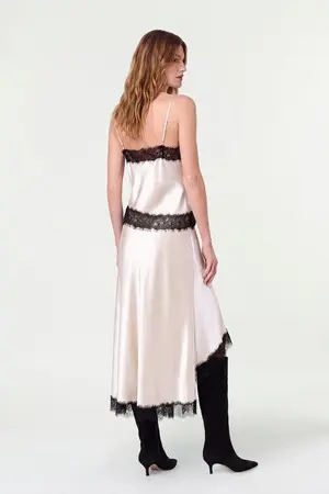 NICHOLAS Lou Lace Trim Camisole - Chalk