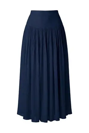 NICHOLAS Tani Godet Maxi Skirt - Ink