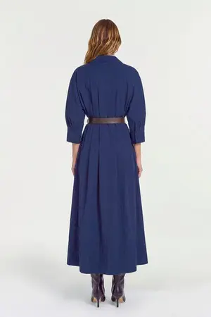 NICHOLAS Lanae V Neck Midi Dress - Ink