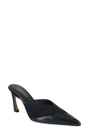 Bcbgmaxazria Ginna Snakeskin Embossed Mule - Black Multi