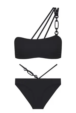 AYJE Jackie One Shoulder & Slip Bottom - Black