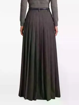 SUTTON NEW YORK Pleated Side-slit Maxi Skirt