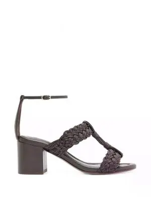 ALEXANDRE BIRMAN Thalia 60 Braided Leather Sandals - Black