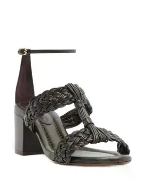 ALEXANDRE BIRMAN Thalia 60 Braided Leather Sandals - Black