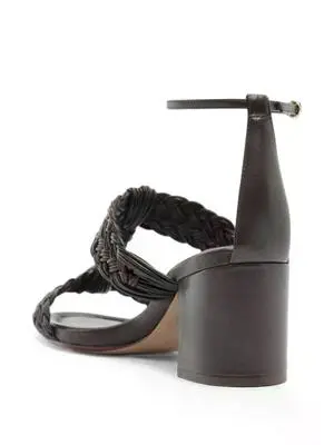 ALEXANDRE BIRMAN Thalia 60 Braided Leather Sandals - Black