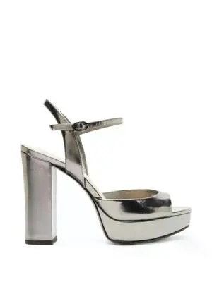 Alexandre Birman Silver Tone Sandals For Women