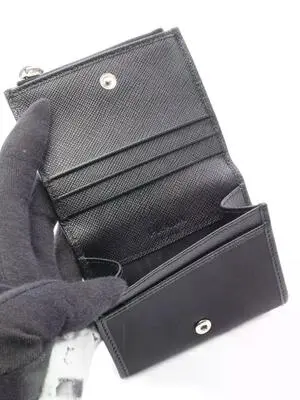 Prada Re-nylon Saffiano Leather Bi-fold Wallet