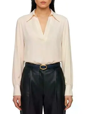 SUTTON NEW YORK V-neck Georgette Blouse