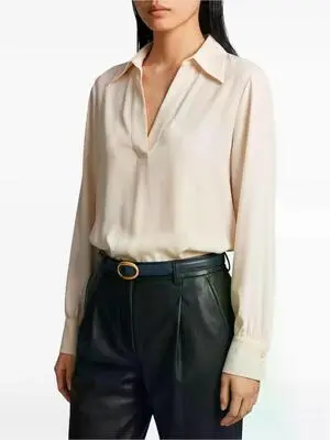 SUTTON NEW YORK V-neck Georgette Blouse