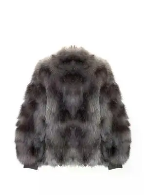 SWORD 6644 Oversized Faux-fur Coat