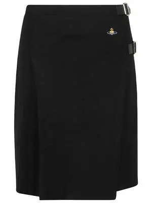 VIVIENNE WESTWOOD Gonna Kilt Alex In Lana - Black