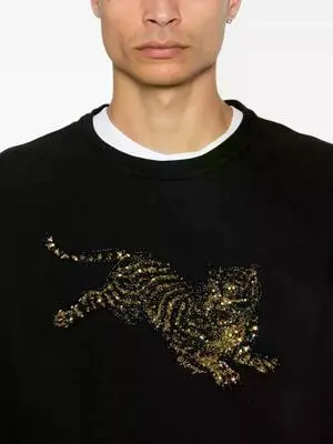 Kenzo Jumping Tiger Sequin-embellished Sweatshirt