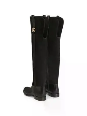 Dolce & Gabbana Suede Riding Boots
