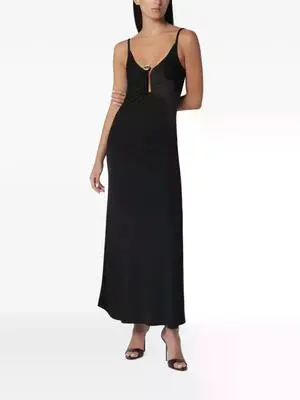 Christopher Esber Droplet Crystal-clasp Cami Maxi Dress - Black