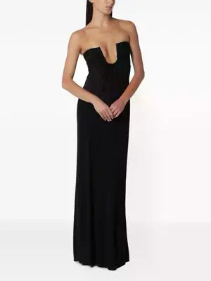 Christopher Esber Arced Palm Strapless Dress