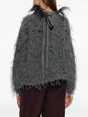 Fabiana Filippi Ostrich Feather-trim Sweater