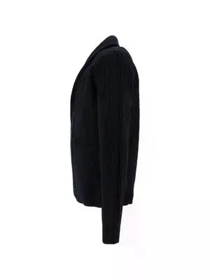FILIPPO DE LAURENTIIS Shawl-collar Ribbed-knit Cardigan