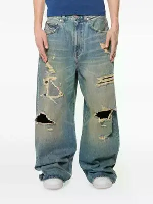 LLC Distressed Loose-fit Jeans - Blue