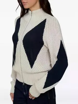 Autumn Cashmere High-neck Zip-up Cardigan