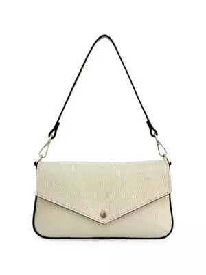 APATCHY LONDON Munro Pebbled Leather Clutch Bag - Neutrals