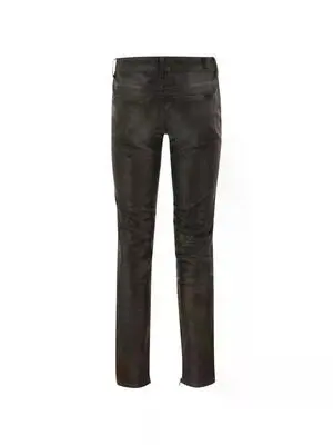 7 For All Mankind Y2k Skinny Houndstooth-pattern Zipped-hem Jeans