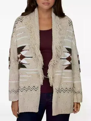 Autumn Cashmere Fringed Shawl-collar Jacket