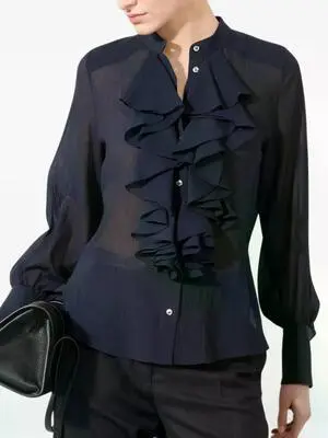 Barbara Bui Ruffled Long-sleeve Shirt