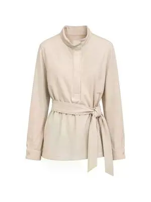 TWP Tamzin Belted Blouse - Neutrals