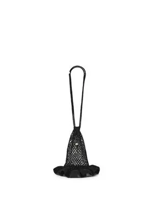 KOROBEYNIKOV Medusa Crocheted Ruffled Tote Bag - Black