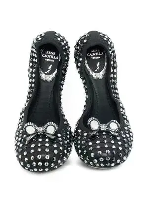Rene Caovilla Galaxia Crystal-embellished Ballet Flats