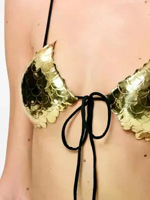 KOROBEYNIKOV Handcrafted Scale-effect Bikini Top