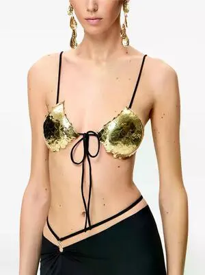 KOROBEYNIKOV Handcrafted Scale-effect Bikini Top