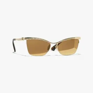 Chanel Cat-eye Sunglasses Gold