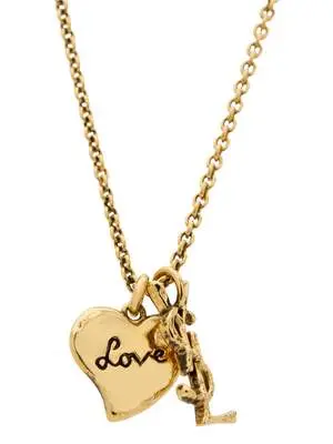 Saint Laurent Collana Cuore Cassandre In Ottone