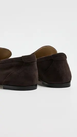 JAMIE HALLER Suede Penny Loafers