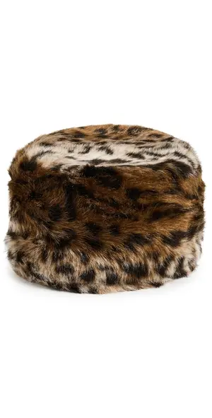 Apparis Margot Shaved Leopard Pillbox Hat - Leopard Multi