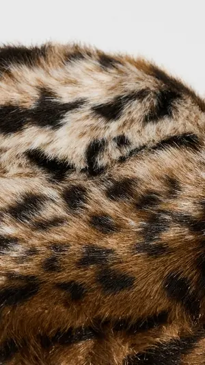 Apparis Margot Shaved Leopard Pillbox Hat