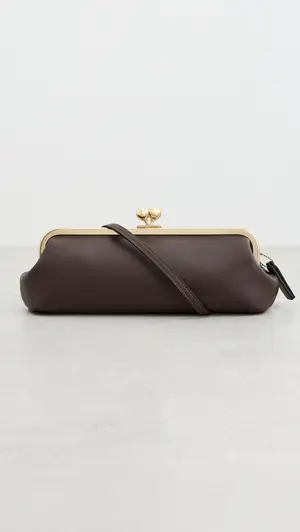 COACH Glovetanned Leather 30 Kisslock Frame Bag - Maple