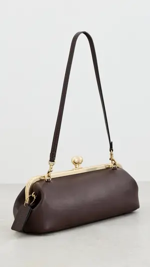 COACH Glovetanned Leather 30 Kisslock Frame Bag - Maple