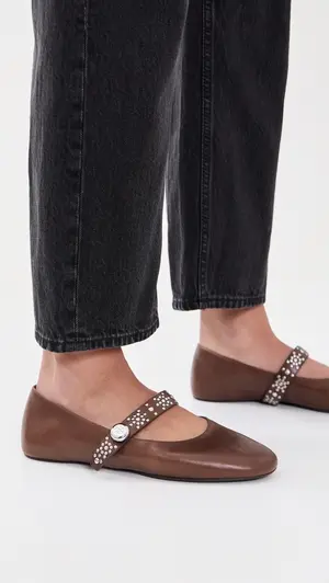 Tory Burch Romy Stud Mary Jane Flats
