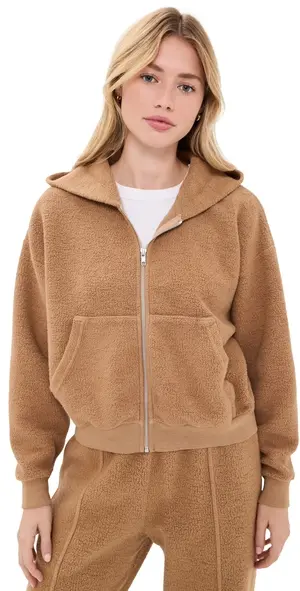 ASHER Rosie Reversed Zip-up Hoodie - Teddy