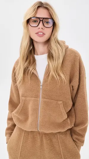 ASHER Rosie Reversed Zip-up Hoodie