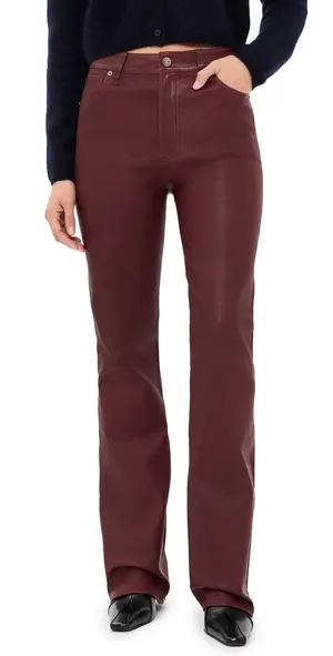 FRAME The Leather Reboot Pants - Currant