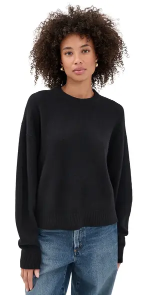 Theory Cashmere Crew Neck Sweater - Black
